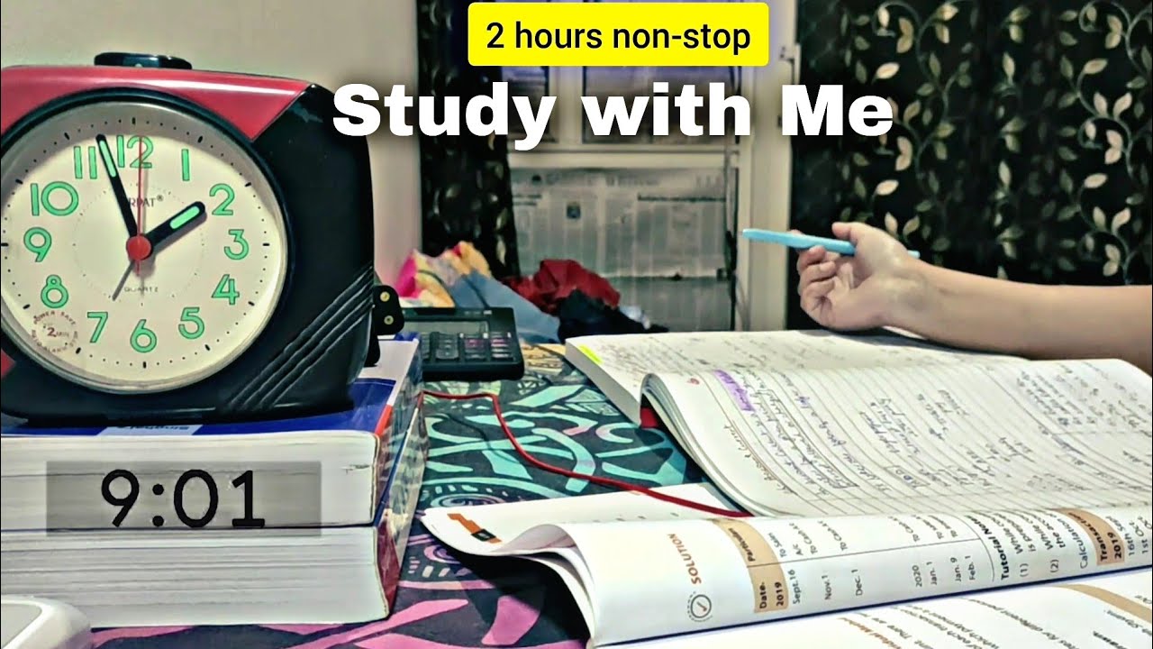 2 HOURS non-stop Study with Me | Rain sound | Law student | CA Foundation - YouTube