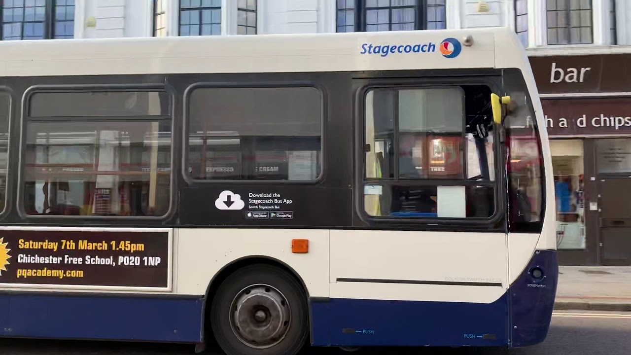 Stagecoach Bus Route 5 Arriving Into Worthing Town Centre - YouTube