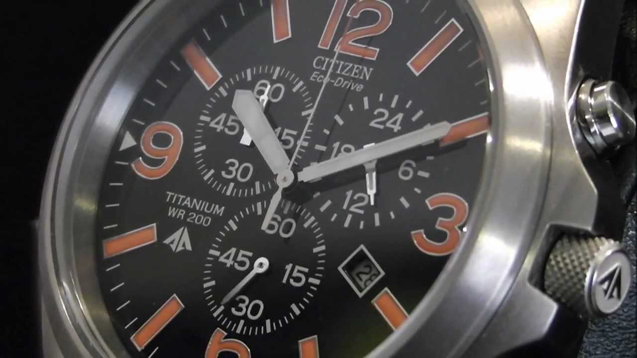 2S Time - CITIZEN Eco-Drive Chronograph Titanium Men's Watch AT0660-13E ...