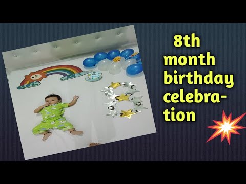 #8 month baby birthday celebration# 8month baby photo shoot idea - YouTube