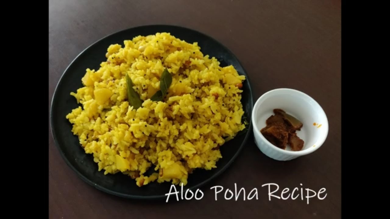 Quick and Easy Poha Recipe | Aloo Poha Recipe | Flattened Rice with ...