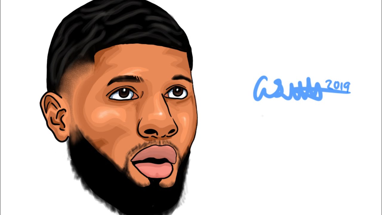 Paul George Drawing! Procreate on IPad - YouTube