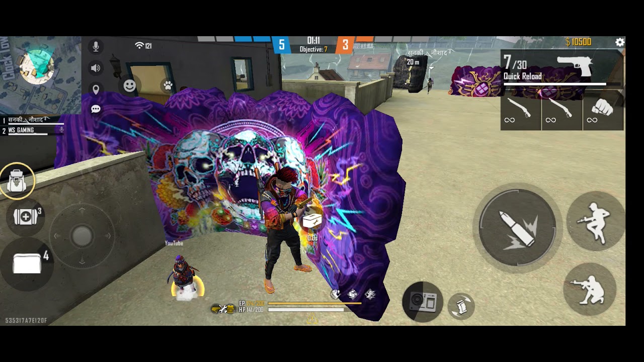 WS GAMING playing for custom room ws gaming & sanki Noshad vs Sonu ...