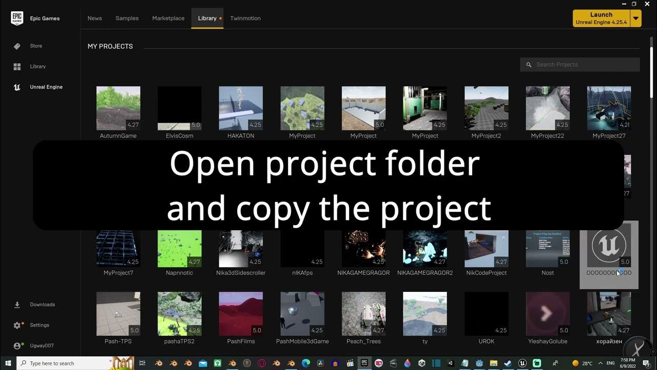 Unreal Engine 5 Tutorial - How to Move project to another folder - YouTube