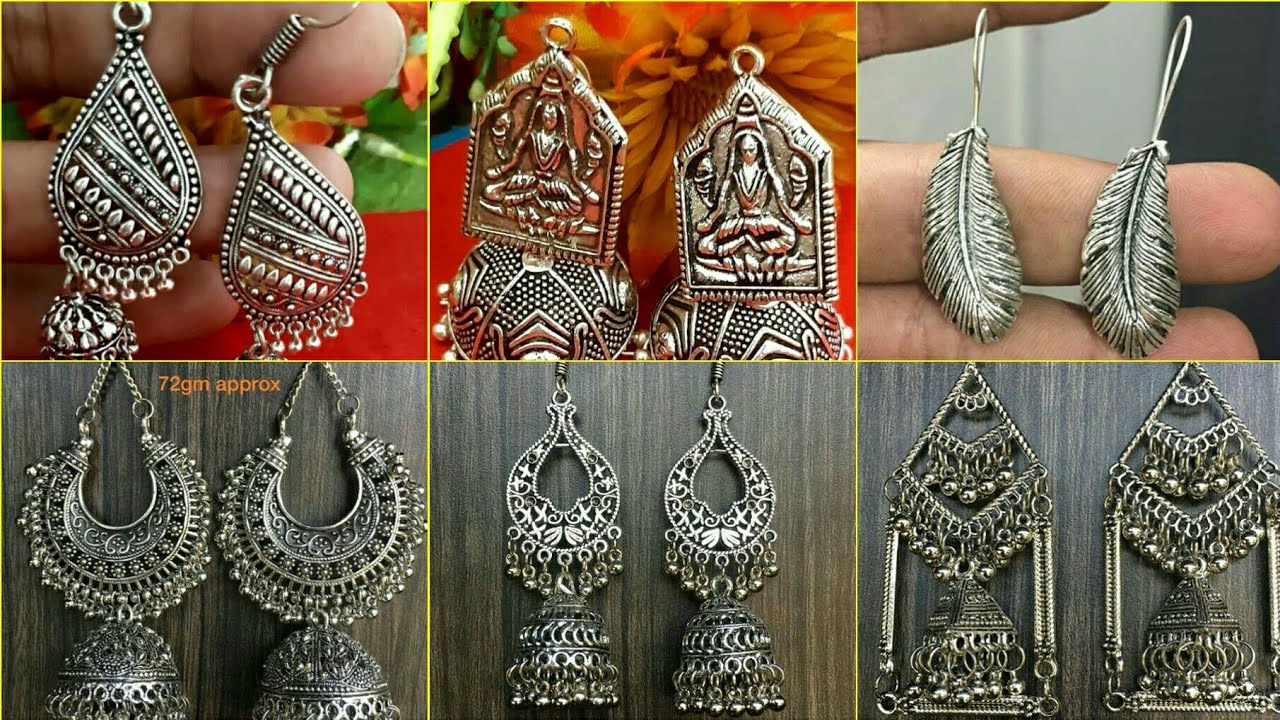 Trendy Silver Earrings Design|Latest Silver Earring Design|New Silver ...