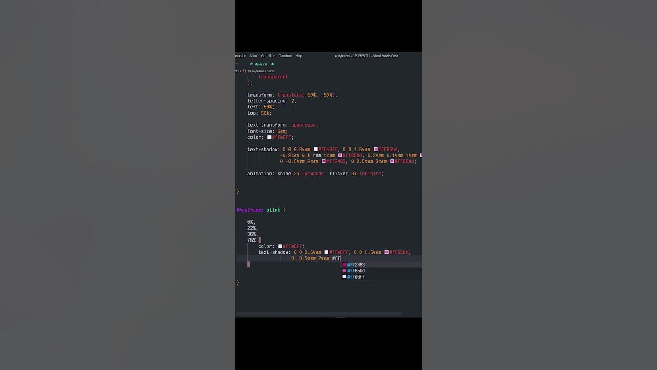css3 text animation effects examples - neon light html css animation speed code - YouTube