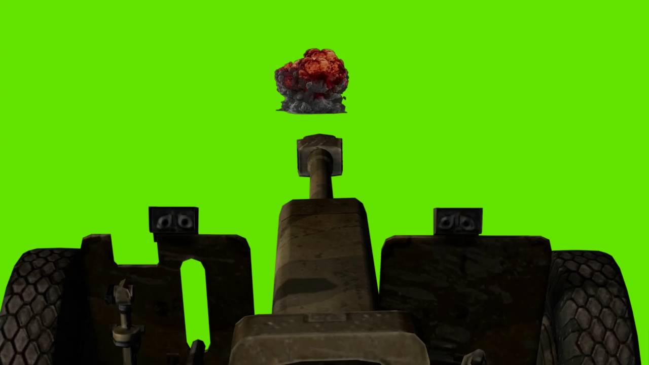 Green Screen - artillery shoots (HD1080) - YouTube