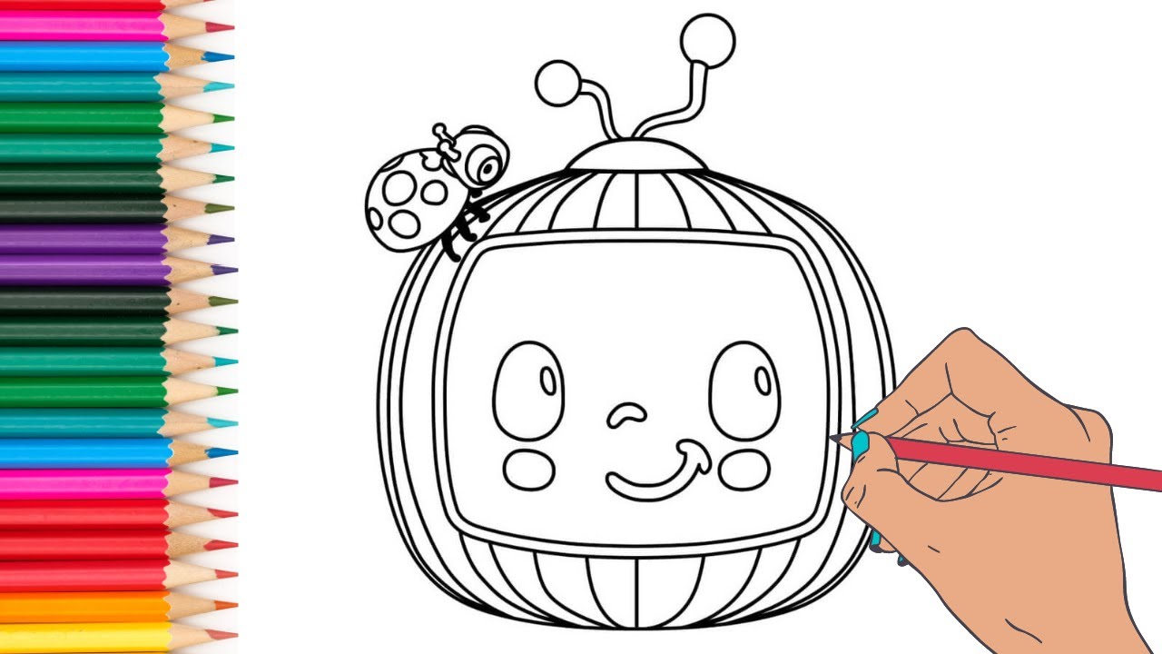 HOW TO DRAW A COCOMELON LOGO // EASY DRAWING - YouTube