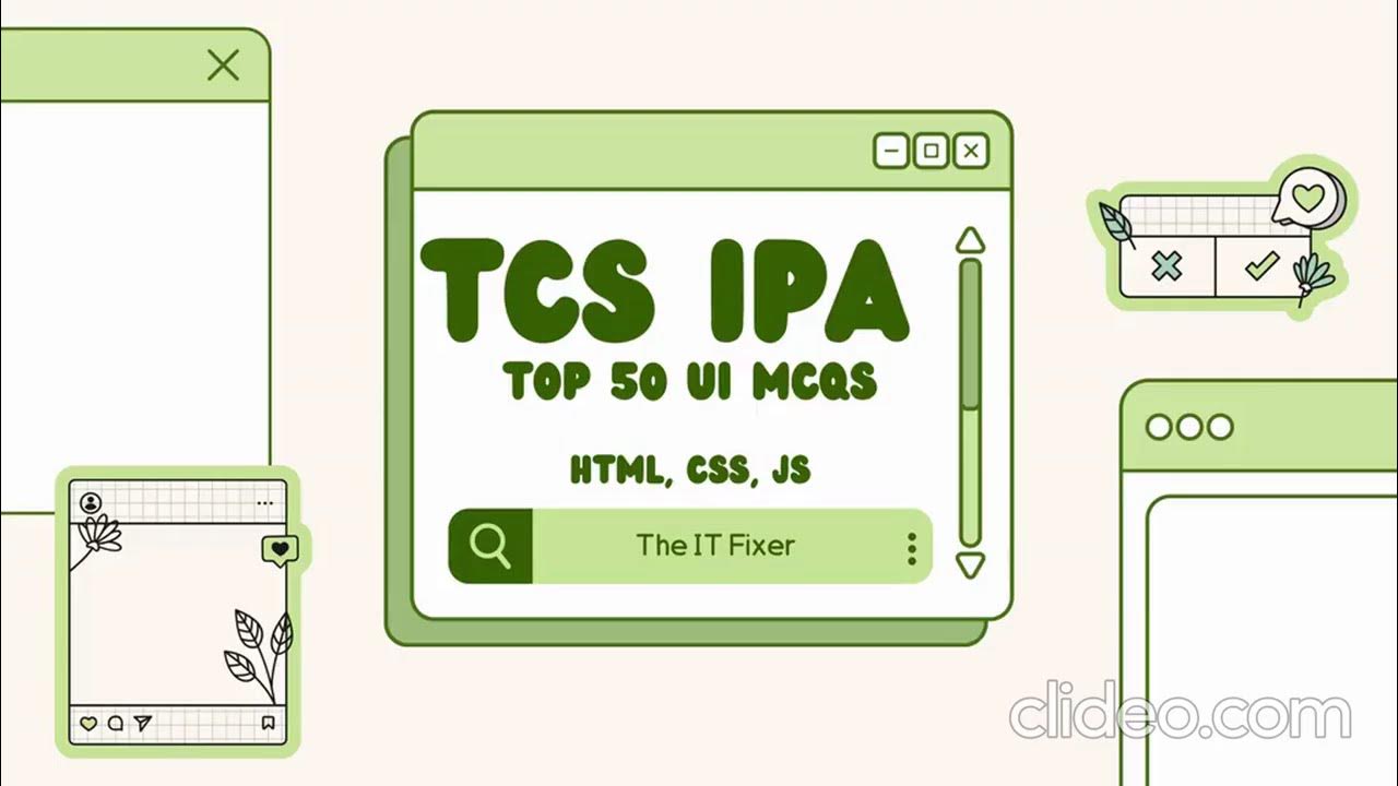 Top 50 TCS IPA UI MCQs || HTML, CSS & JavaScript - YouTube