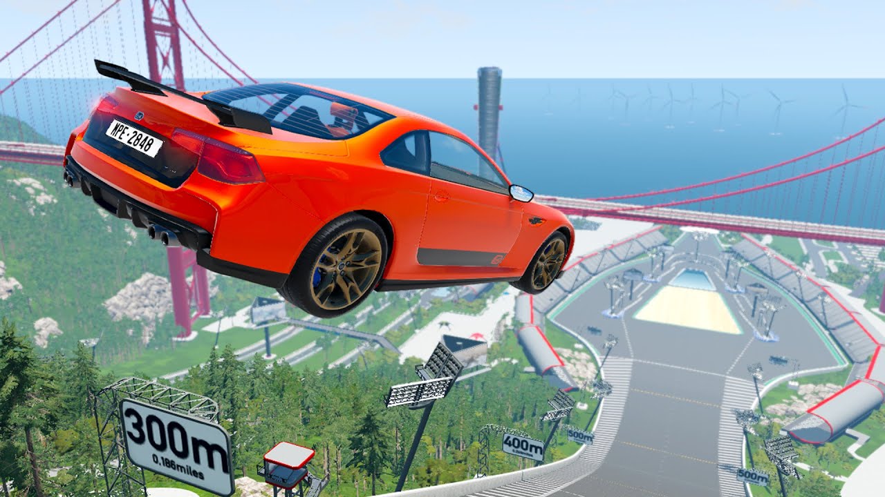 Satisfying Car Jump Crash Compilation - BeamNG.drive - YouTube