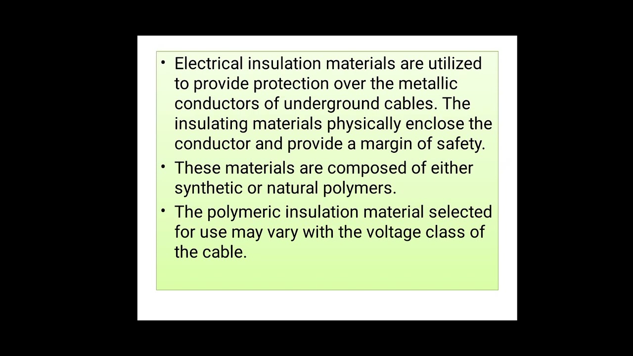 FUNDAMENTALS OF ELECTRICAL INSULATION MATERIALS - YouTube