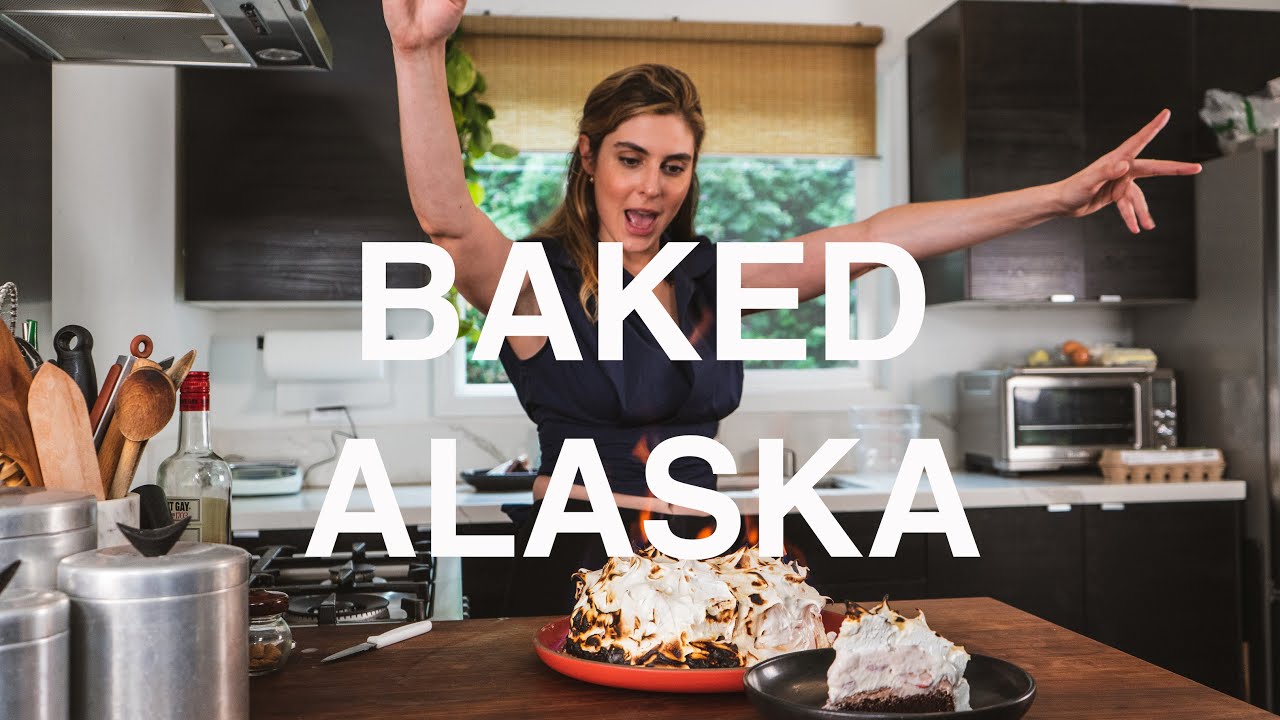Flambé a Baked Alaska - YouTube