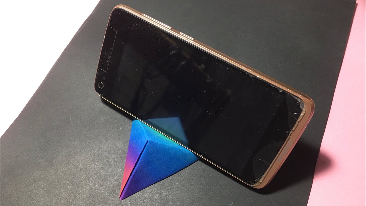 DIY How To Make Paper Phone Stand | Tutorial - YouTube