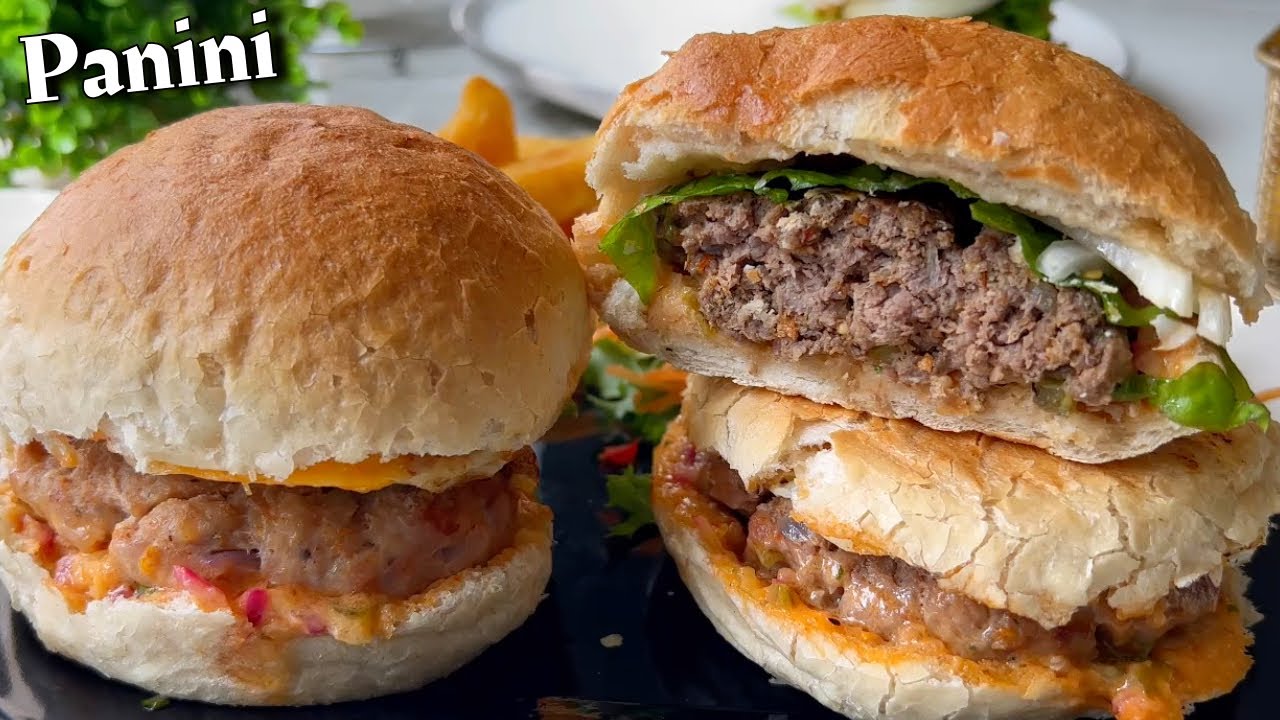 PANINI PAIN FOURÉ A LA VIANDE DE BŒUF HACHÉE. - YouTube