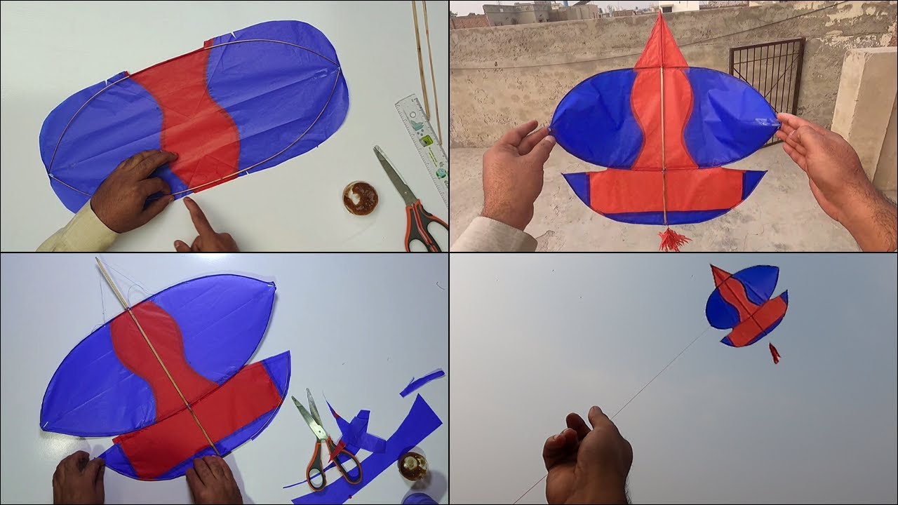 Step-by-Step Guide Making a 2.5 Ghithi Tukal Kite at Home and flying ...