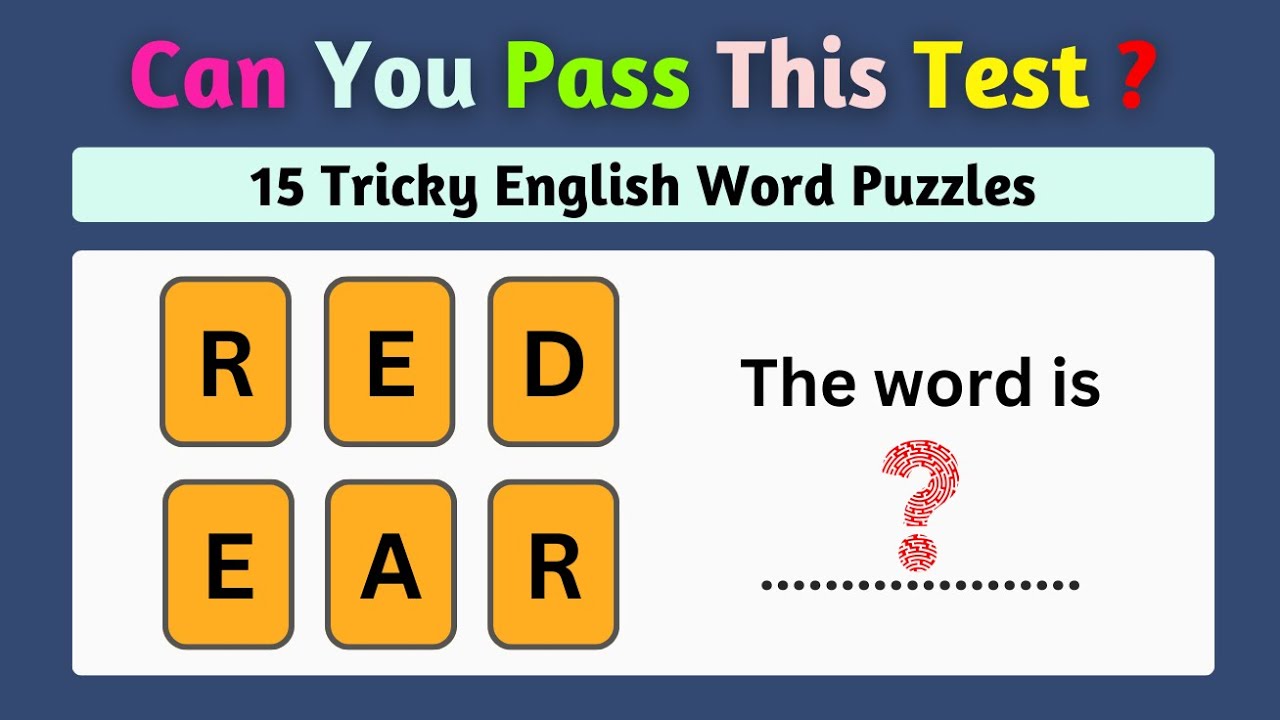Can You Pass This English Word Puzzle? - YouTube