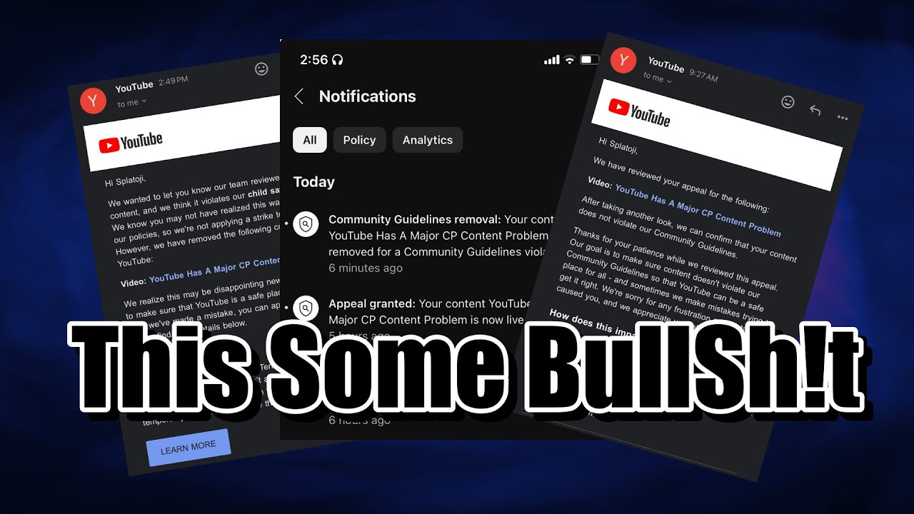 Rant: YouTube Took Down My Last Video TWICE - YouTube