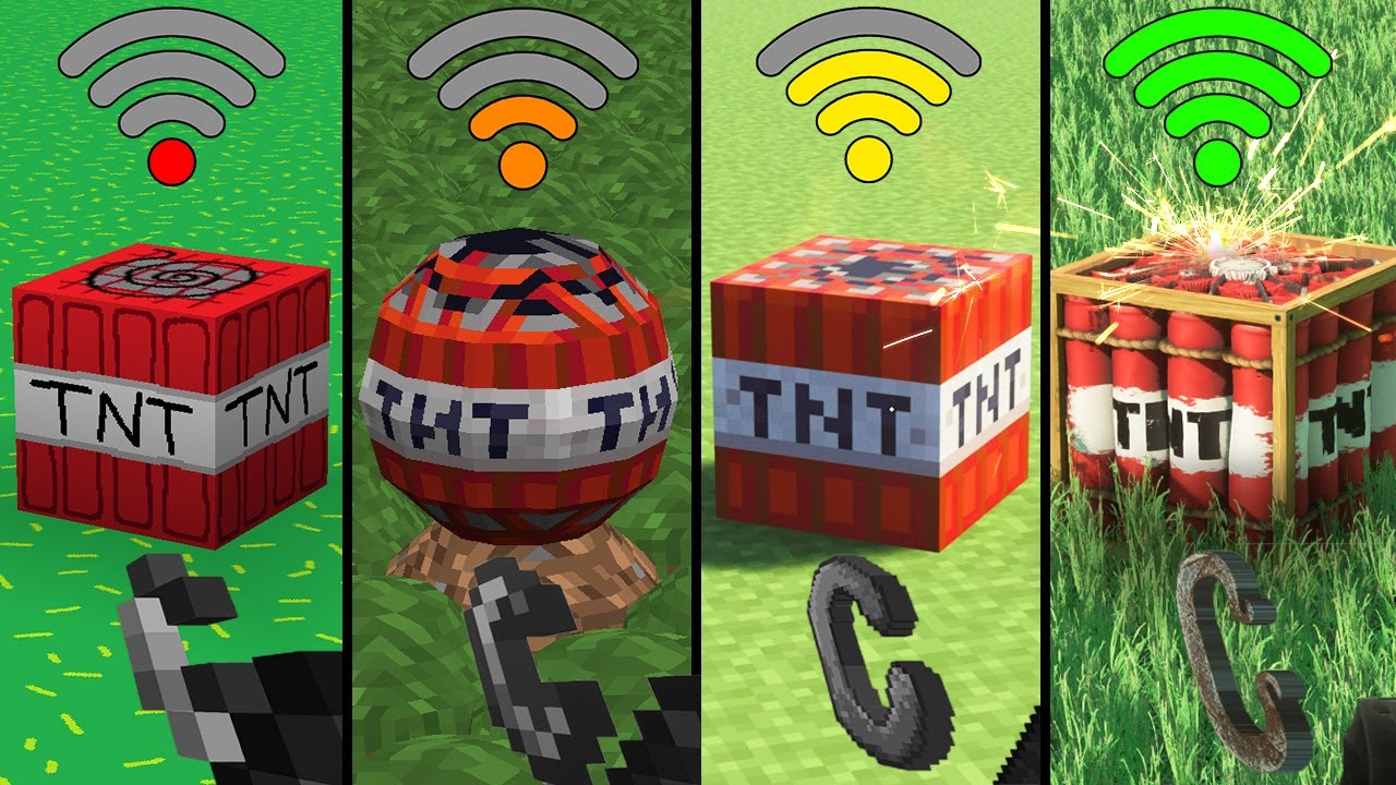 tnt with different Wi-Fi in Minecraft - YouTube