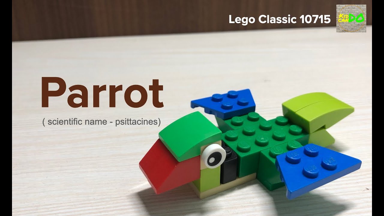 Lego Classic 10715 Animal and Birds idea - Colorful Parrot with Wings ...