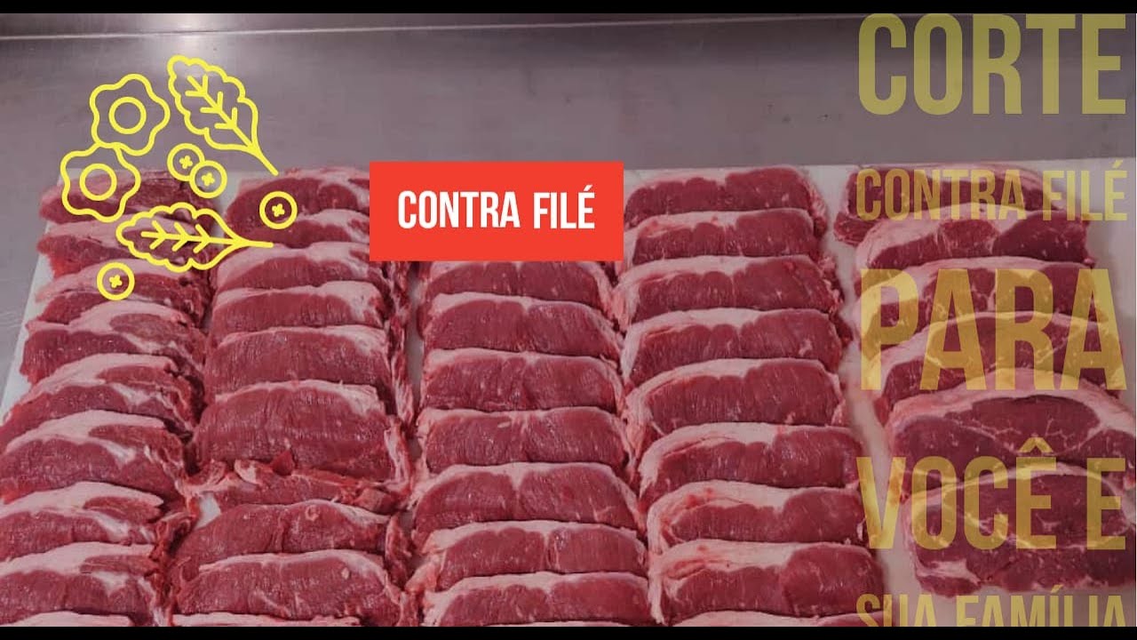 Como cortar peça de contra filé - YouTube