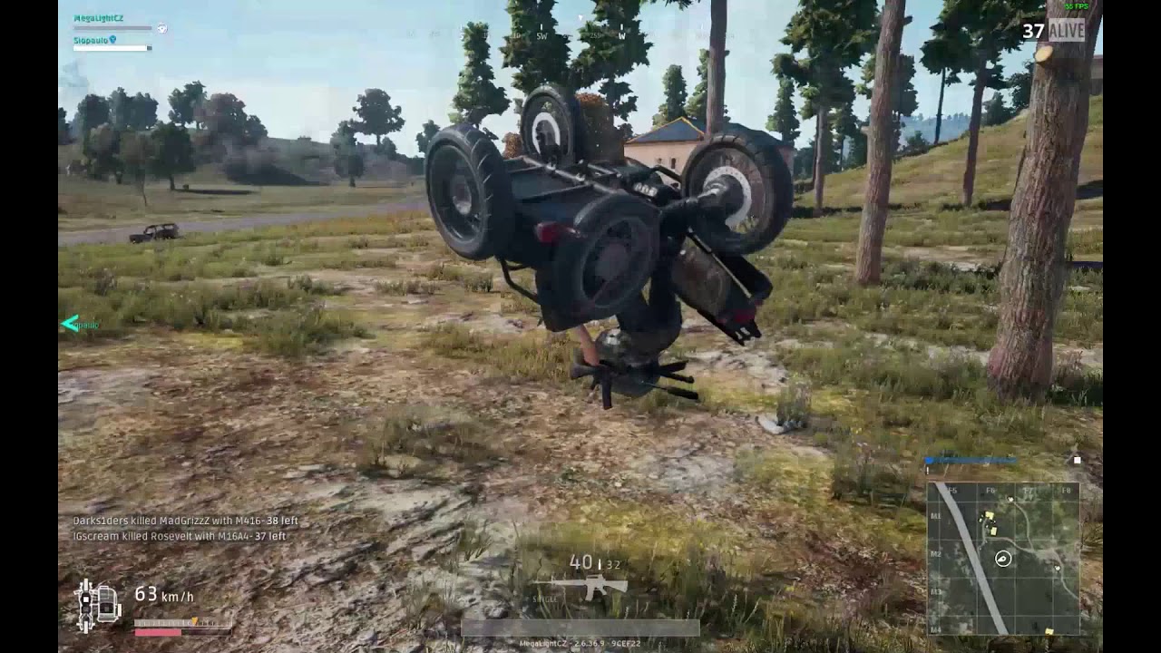 PUBG motorcycle stunts - YouTube
