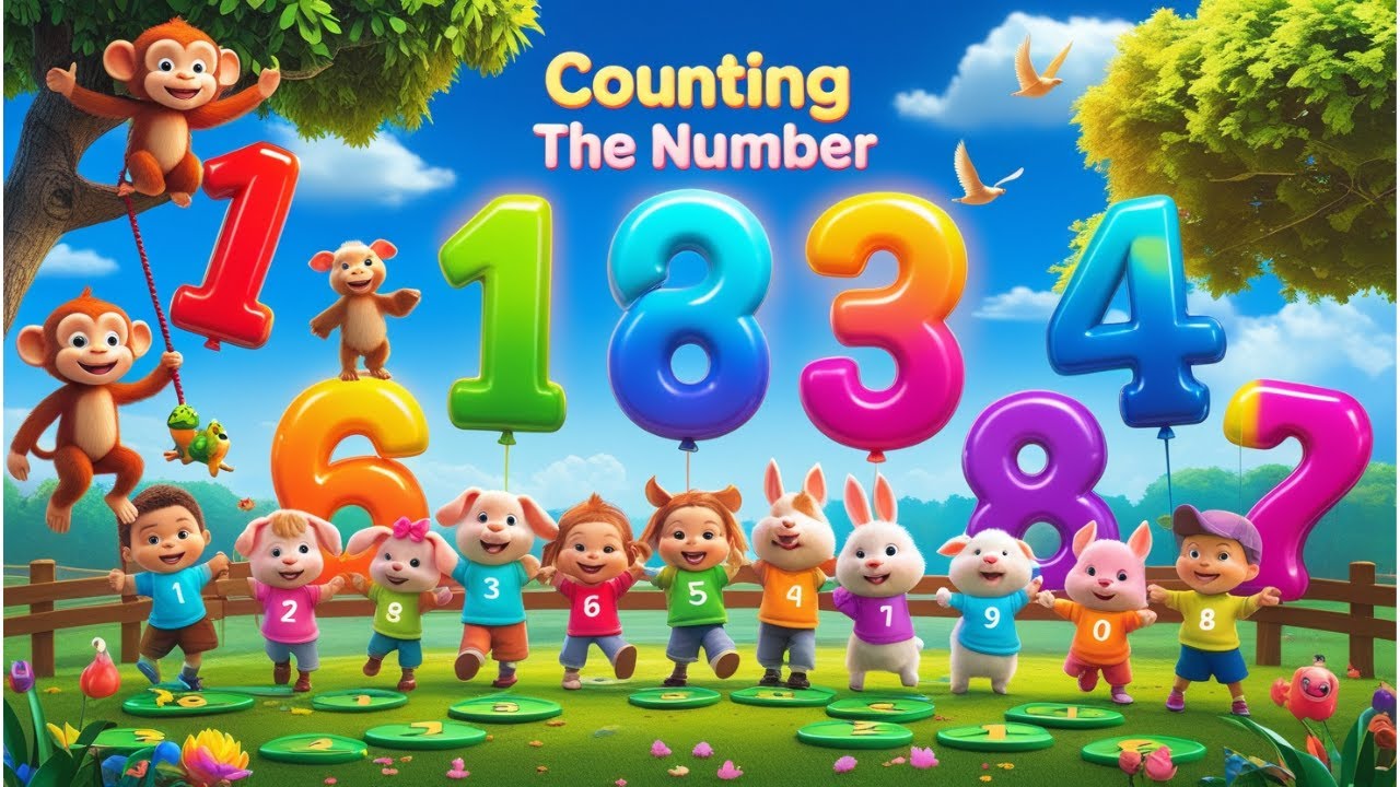 Counting with the Animals | Fun 3D Kids Song | Learn to Count 1-10 ...