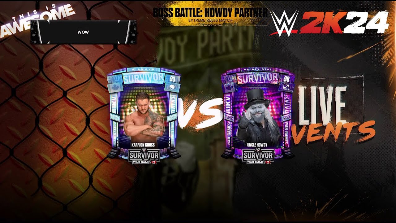 BOSS BATTLE: HOWDY PARTNER / WWE 2K24 MyFaction Live Events Walkthrough ...