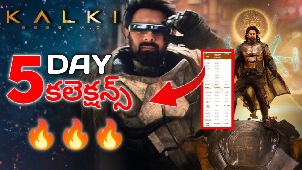 Prabhas Kalki 5th Day Collection | Kalki 2898 AD 5th Day Box Office ...