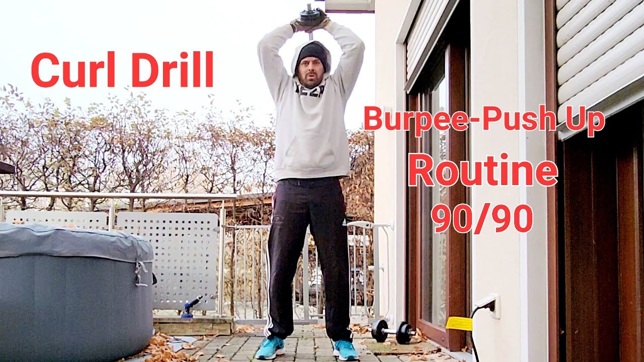 Curl Drill - Burpee/ Push Up Routine Everyday workout - [English ...