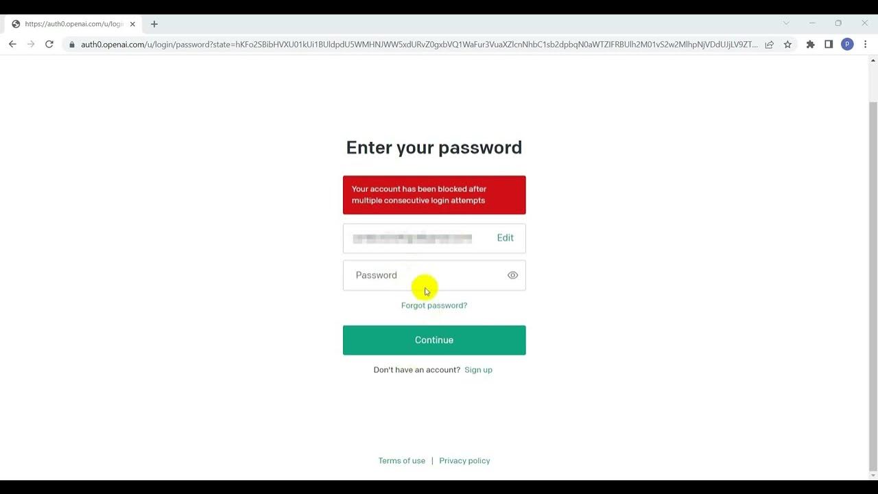 Chat GPT | your account has been blocked after multiple consecutive login attempts - YouTube