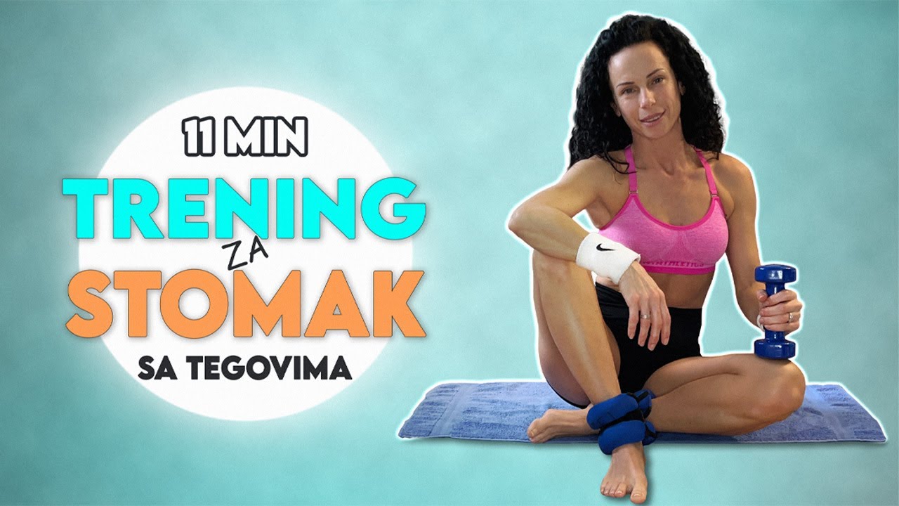Kućni trening od 11 minuta za snažan STOMAK, vežbe sa tegovima - YouTube