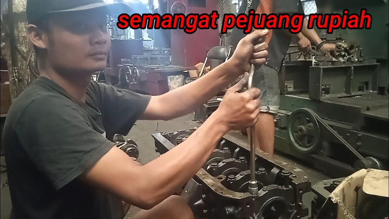 proses senter blok mitsubishi D16 - YouTube