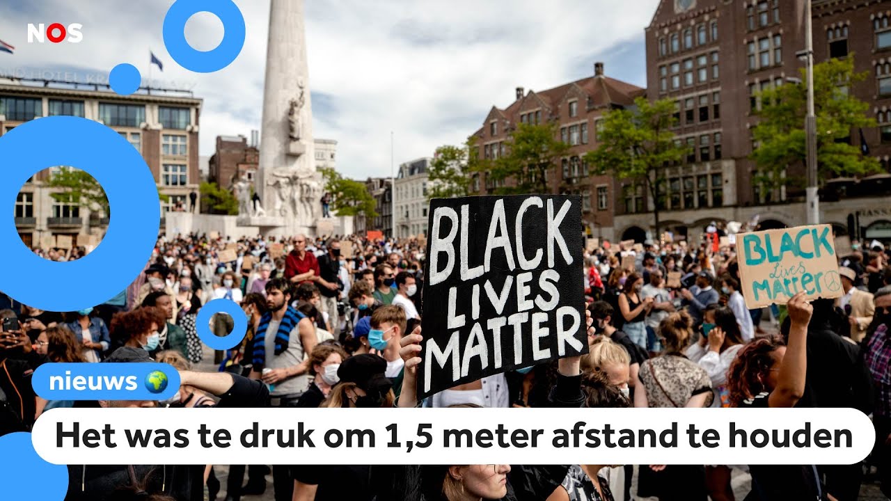 Groot protest tegen politiegeweld en racisme in Amsterdam - YouTube