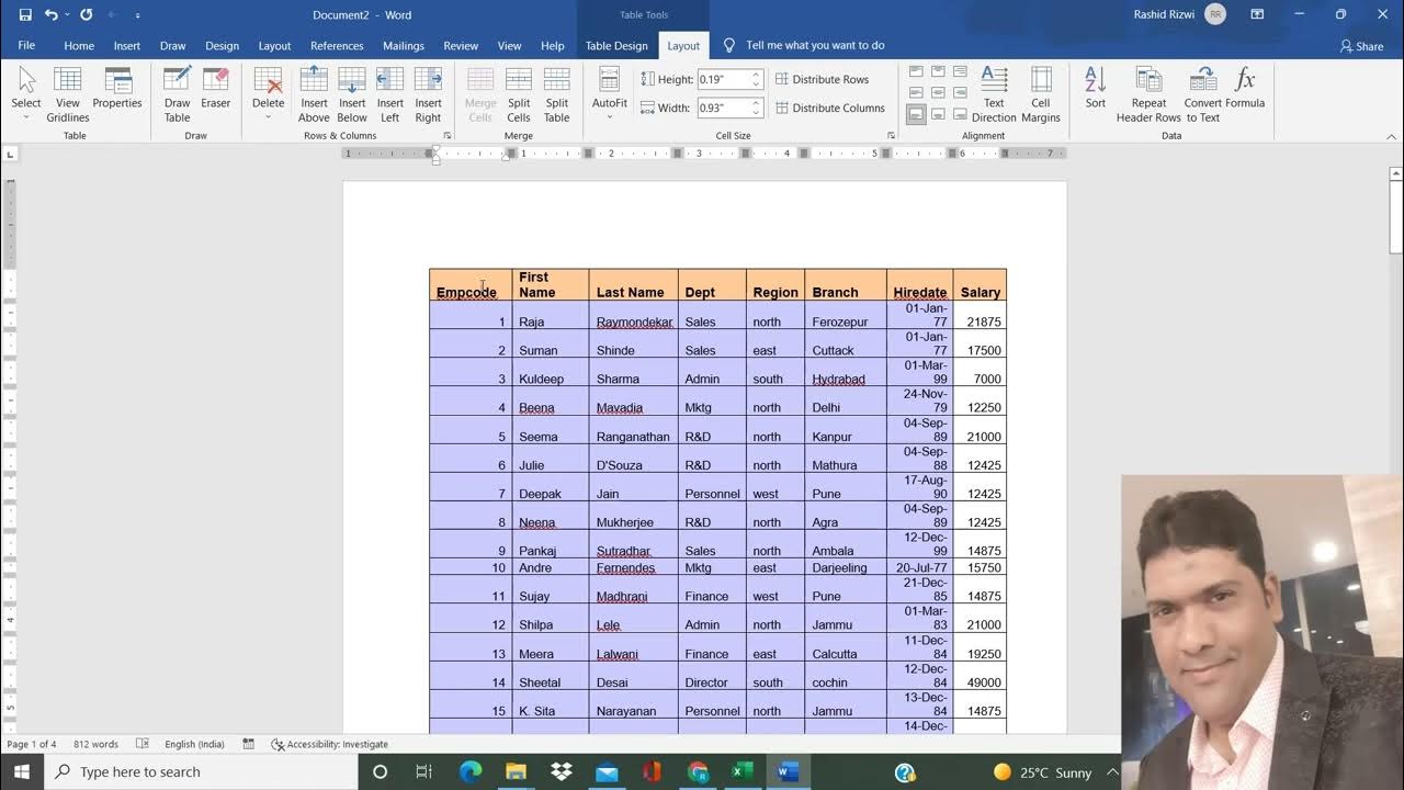 How to repeat header in Word Table | How to repeat header rows in Word ...