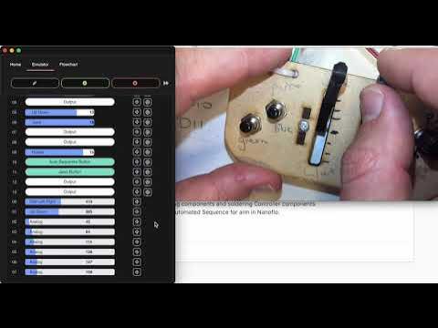 MeArm v3 - Connection of Controller using nanoflo - YouTube