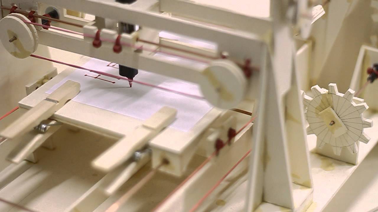 Plotter made out of cardboard - YouTube