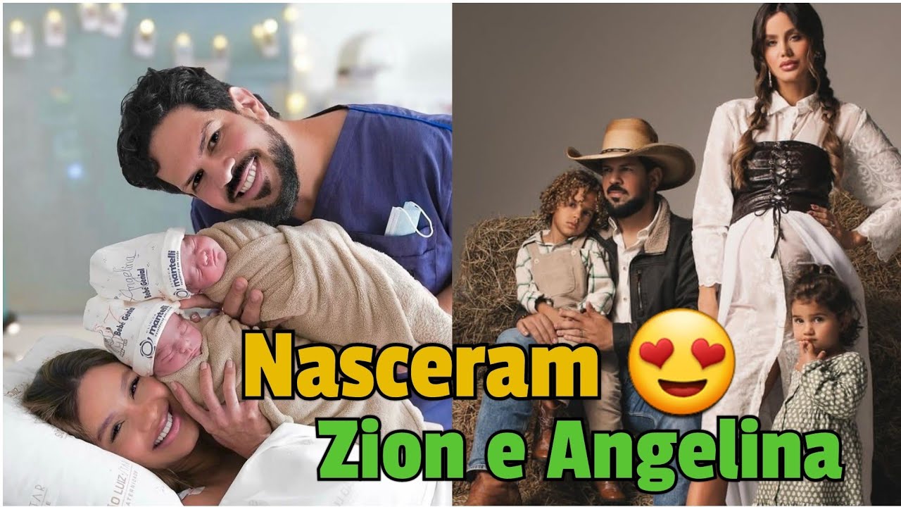 Nasceram os gêmeos Zion e Angelina Filhos do cantor Sorocaba e Biah ...