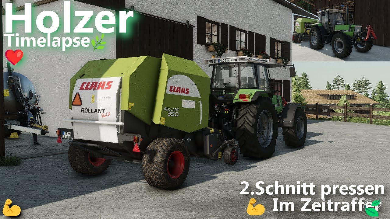 Holzer TERRALIFE | Rundballen pressen |[FS/LS 22]Folge 1 - YouTube
