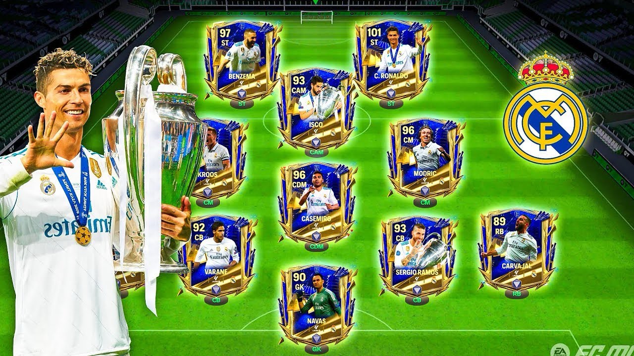 2018 UCL winning | Best special Real Madrid squad | FC Mobile 25 - YouTube