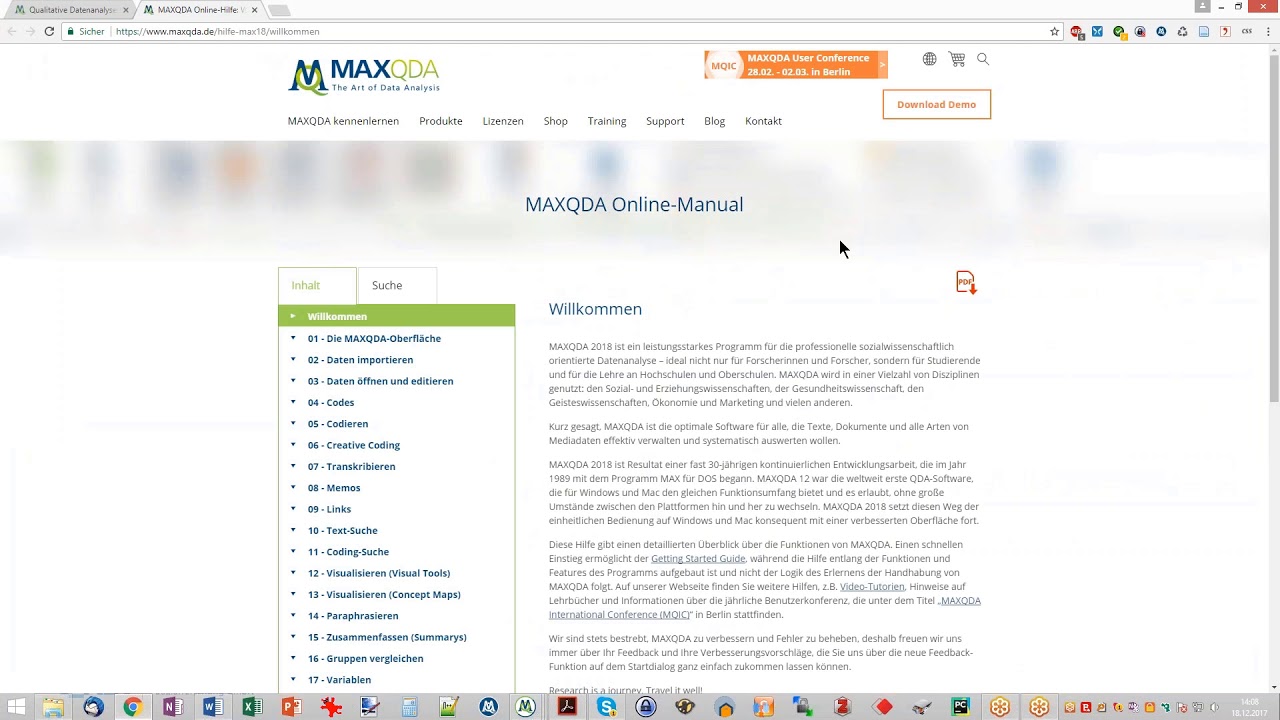 Webinar (Auszug): Die neue Oberfläche in MAXQDA 2018 - YouTube