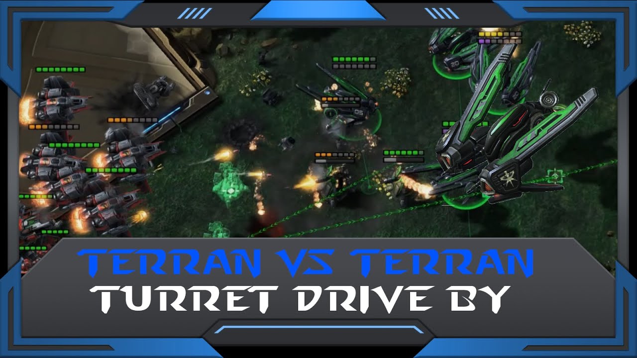 StarCraft 2 (RuFF Highlight): Turret Drive By - YouTube