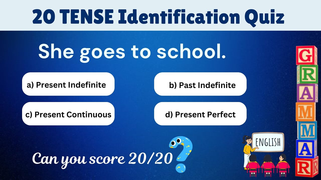 Identify the Tenses Quiz | Tenses Quiz | English Grammar | All 12 ...