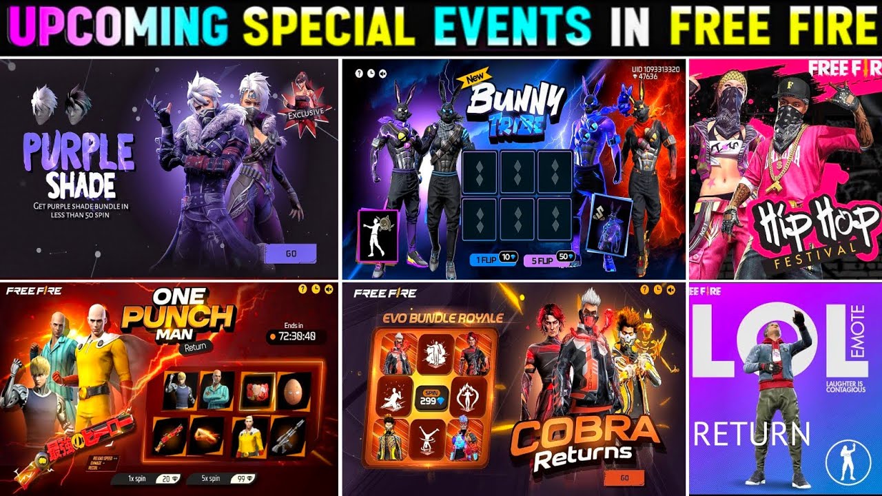 PURPLE SHADE BUNDLE FREE FIRE RETURN 😍🥳| BUNNY BUNDLE RETURN | FREE ...