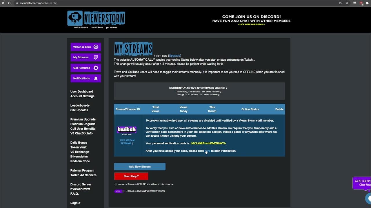 ViewerStorm Stream Verification Process - YouTube