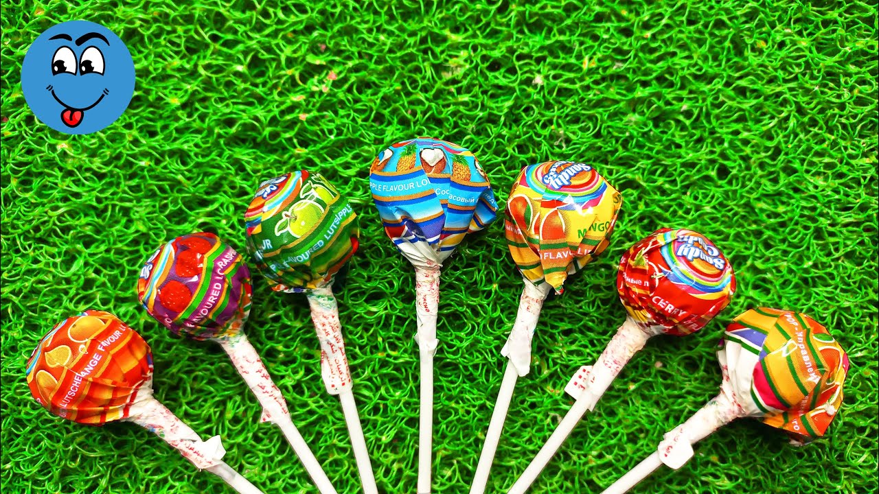 Learn Color with SANDY CANDY! | Opening Colorful Sandy Candy Lollipops ...