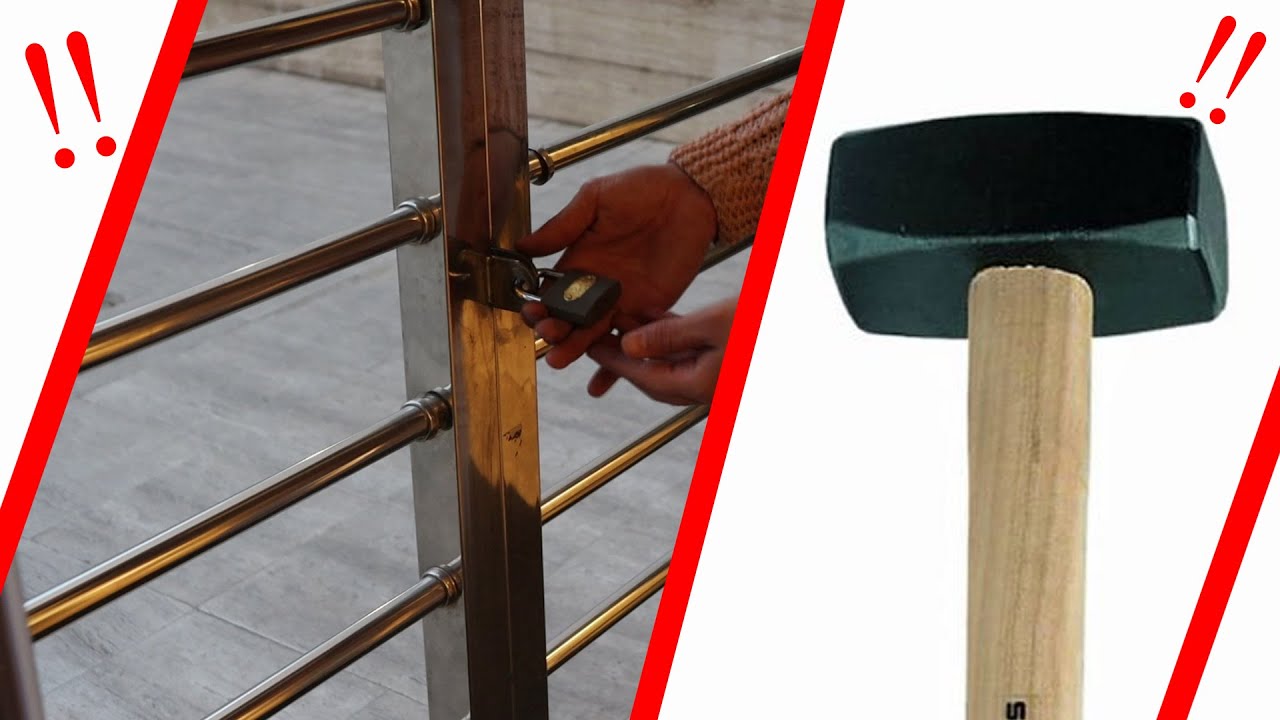 opening a locked door with hammer - YouTube