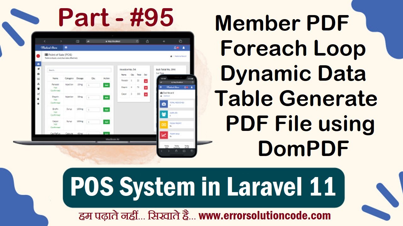 How To Member Pdf Foreach Loop Dynamic Data Table Generate Pdf File 2268