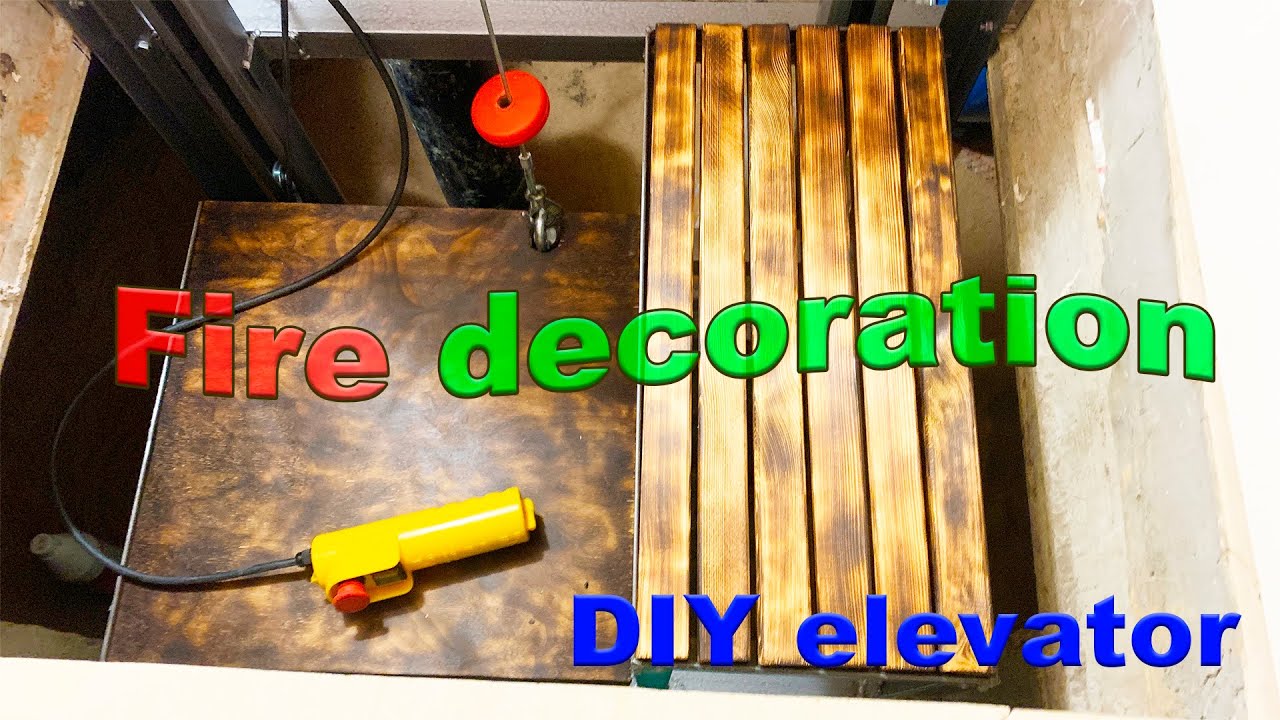 DIY elevator. Decorative wood burning - YouTube