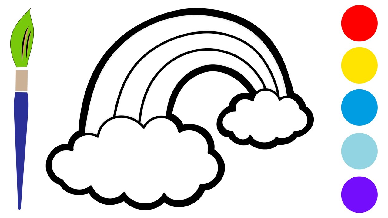 Menggambar dan Mewarnai Pelangi dengan Bagus dan Mudah | Drawing and ...