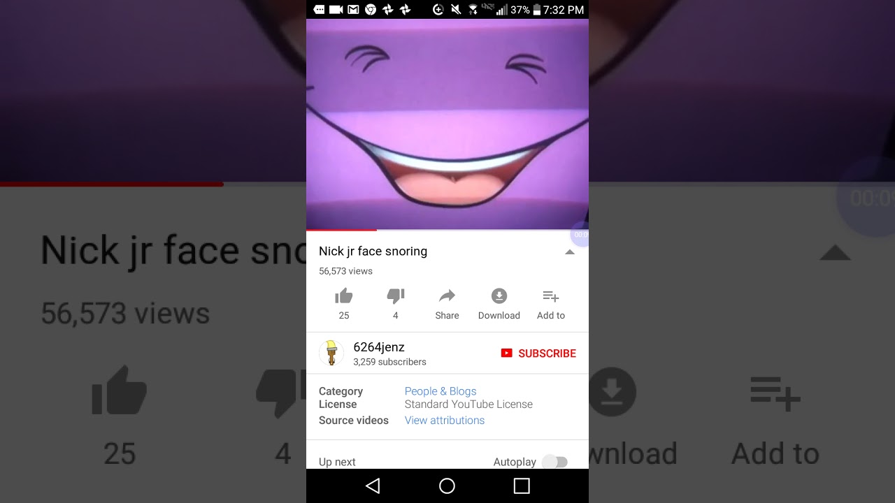 Nick Jr Face Snores (Short Version) - YouTube